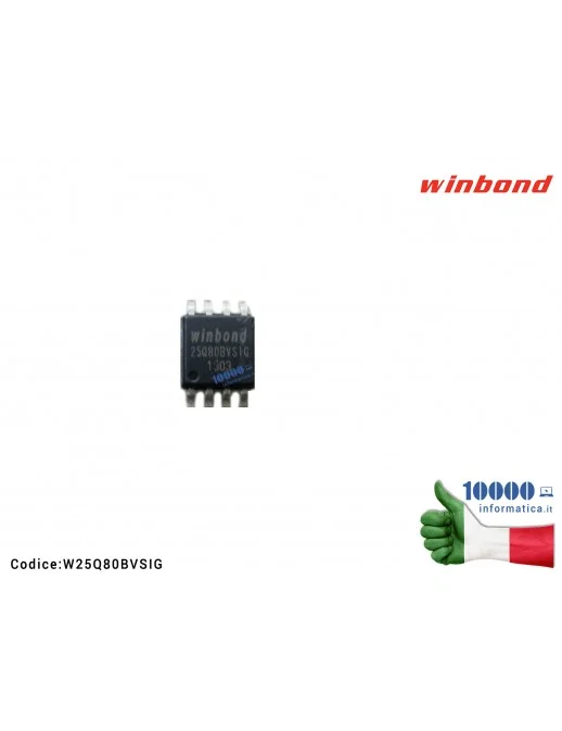 25Q80BVSIG IC Chip Bios WINBOND 25Q80BVS1G 25 Q 80 BVSI G W 25 Q 80...